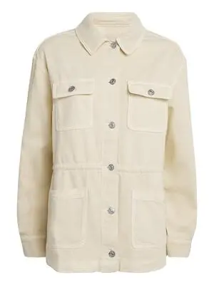 Paige Cotton-blend Clarke Overshirt - Navy