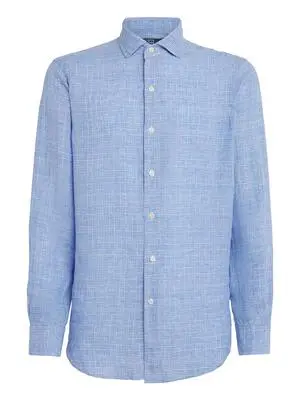 Polo Ralph Lauren Linen Check Shirt - Blue