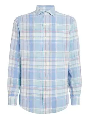 Polo Ralph Lauren Linen Check Shirt - Blue