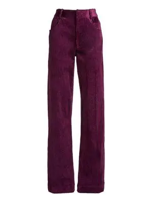 Christopher Esber Ava Sateen Corduroy Straight-leg Pants - Purple