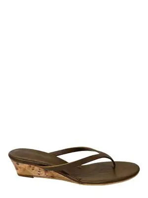 Christopher Esber Scala Wooden Wedge - Khaki