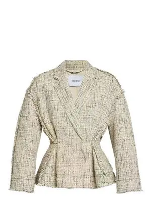 Erdem Mouline Fitted Jacket - Neutrals