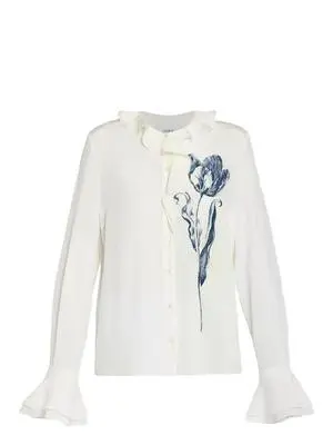 Erdem Floral Print Shirt - Neutrals