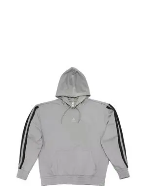 Adidas Striped Hooded Jacket - Grey