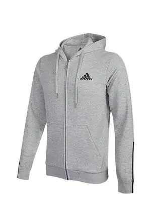 Adidas 3-stripes Zip-front Hoodie - Grey