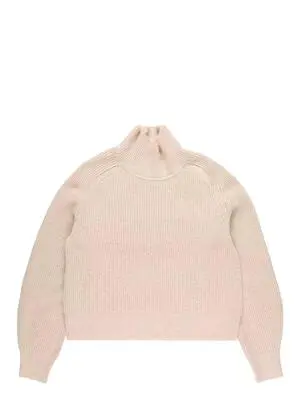 Guest In Residence Cropped Rib Turtleneck - Neutrals