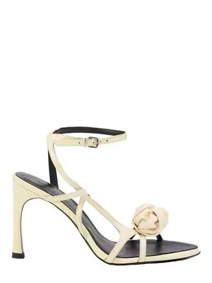 ROTATE BY BIRGER CHRISTENSEN Leather Knot Sandals - Neutrals