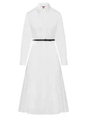 Max Mara Belted Midi Dress - White
