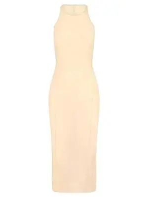 Rick Owens Ribbed-knit Midi Dress - Neutrals