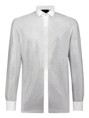 Philipp Plein Crystal Platinum Cut Shirt - Silver