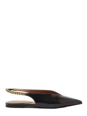 Stella McCartney Slingback Point-toe Flat Pumps - Black