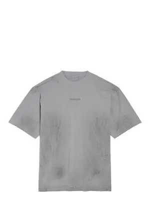 Balenciaga Medium Fit T-shirt With Embroidered Logo - Grey