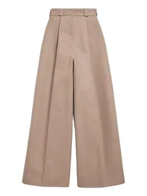 Balenciaga High-waist Wide Leg Pants - Beige