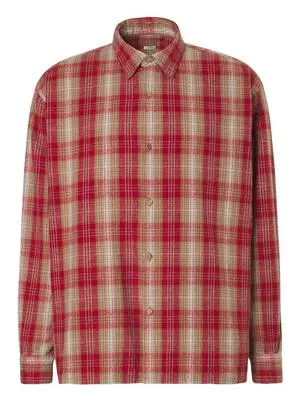 A.PRESSE Vintage Cotton And Silk Twill Shirt - Red