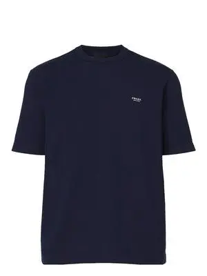 Prada Logo Cotton T-shirt - Blue