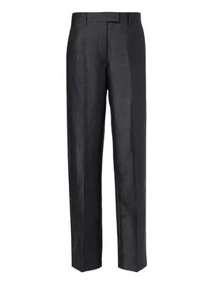 Miu Miu Mohair And Wool Straight Pants - Grey