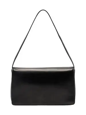 THE ROW Nuance Small Leather Shoulder Bag - Black