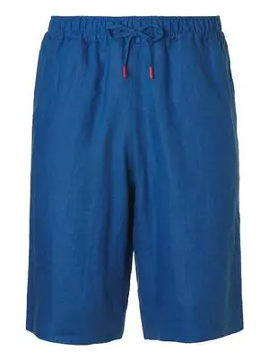Kiton Kiton Linen Shorts Blue