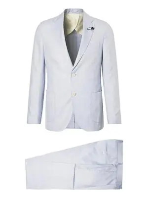 LARDINI Wool, Silk And Linen Suit - Blue