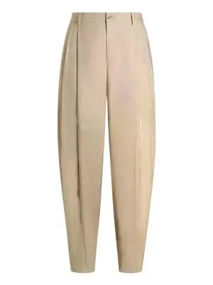 Dolce & Gabbana Hemp And Silk Trousers With Tweed Effect - Neutrals