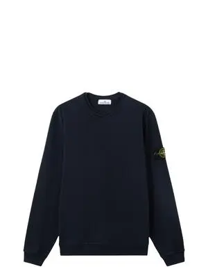 Stone Island Crew Neck Sweatshirt With Logo - Blue
