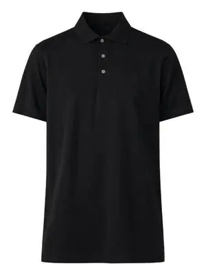 LARDINI Cotton Polo Shirt - Black