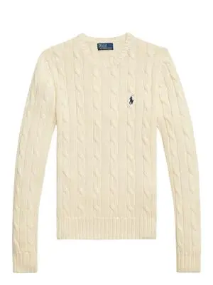 Polo Ralph Lauren Logo Round Neck Sweater - White