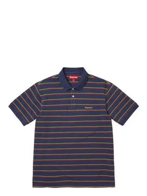 Supreme Washed Stripe Polo - Blue