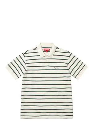 Supreme Washed Stripe Polo - White