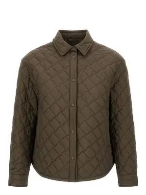 Herno Quilted Ecoage Waterproof Shacket - Green