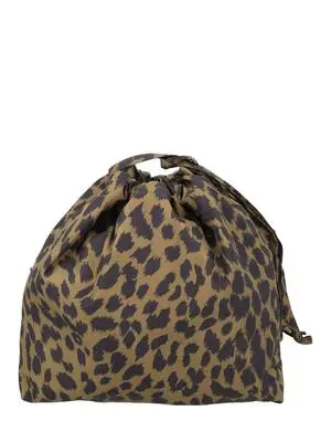 ASPESI Aspesi Drawstring Tote Bag With Leopard Print