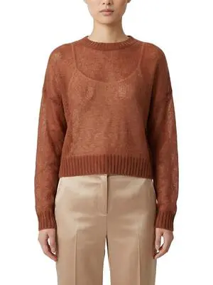 Brunello Cucinelli Brunello Cucinelli Mohair Blend Crewneck Pullover Brown