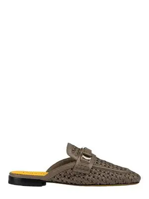 DOUCAL'S Doucal's Woven Mule With Buckle Detail Mud