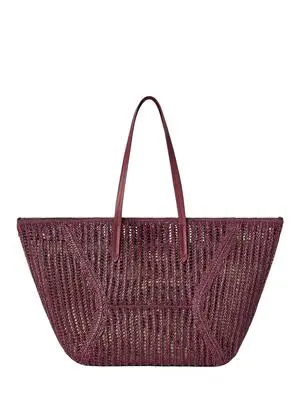 Brunello Cucinelli Woven Tote - Red