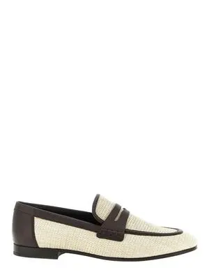 Brunello Cucinelli Raffia Loafer - Beige