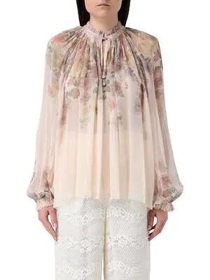 TWINSET Pleated Floral Print Crêpon Blouse - Multicolor