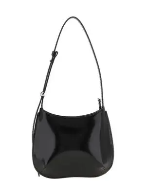 Jacquemus Jacquemus Le Petit Bisou Calf Leather Shoulder Bag Black