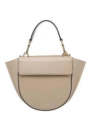 WANDLER Wandler Handbag With Bamboo Top Handle Beige