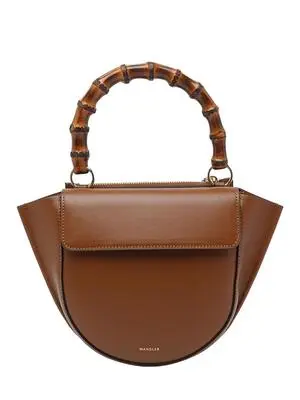 WANDLER Wandler Handbag With Bamboo Top Handle Brown