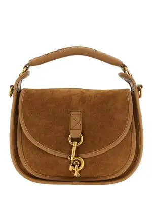 Burberry Suede Satchel - Beige
