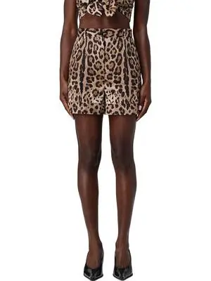 Dolce & Gabbana Leopard Print Tailored Shorts - Brown