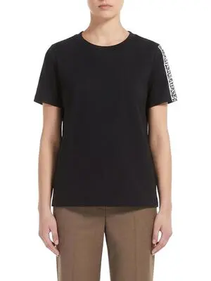 Max Mara S Max Mara Cotton Blend Crewneck T-Shirt Black