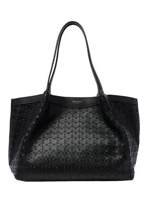 SERAPIAN Woven Shoulder Bag - Black