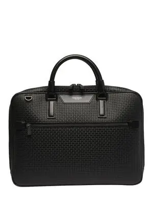 SERAPIAN Textured Briefcase - Black