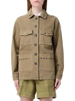 MASON'S Embellished Stretch Cotton Utility Jacket - Beige
