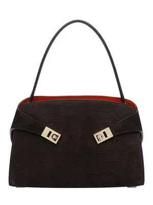 FERRAGAMO Hug Soft Shoulder Bag - Brown