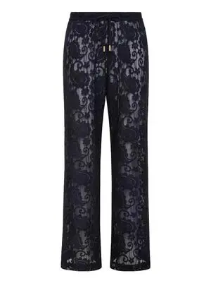 The Upside Lace Drawstring Trousers - Blue