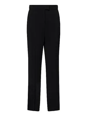 Valentino Garavani Press-pleat Straight-cut Woven Trousers - Nero