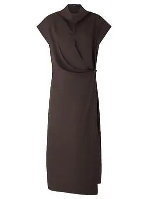 Soeur Foggia Wrap-front Cotton-poplin Midi Dress - Marron