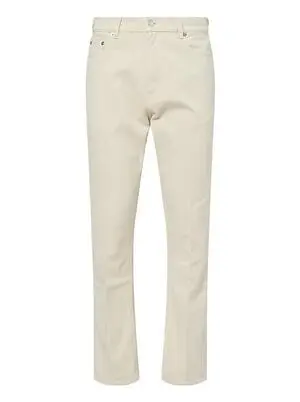 Dunhill Five-pocket Straight Cotton Twill Trousers - Stone